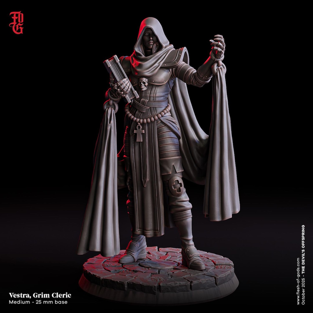 Dark Cleric Hooded / Dnd Unpainted Mini - Etsy