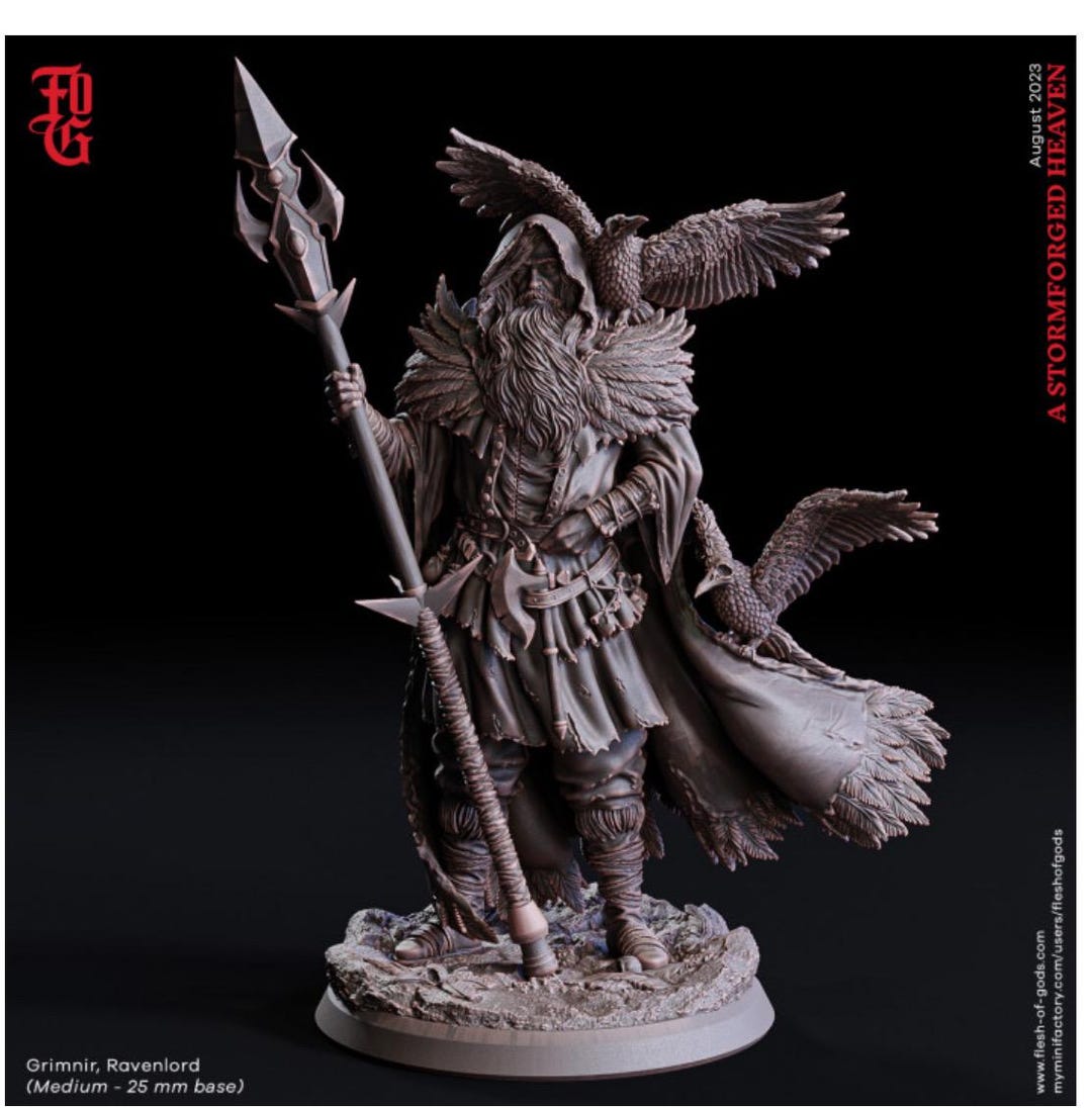 Male Human Nordic Sorcerer / Wizard / Dnd Unpainted - Etsy