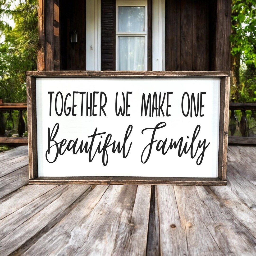 Family Unity Farmhouse Sign, Rustic Decor, Family Love, Wood Sign, Home ...