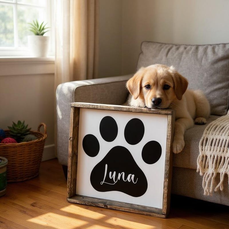 Paw Print Sign - Etsy