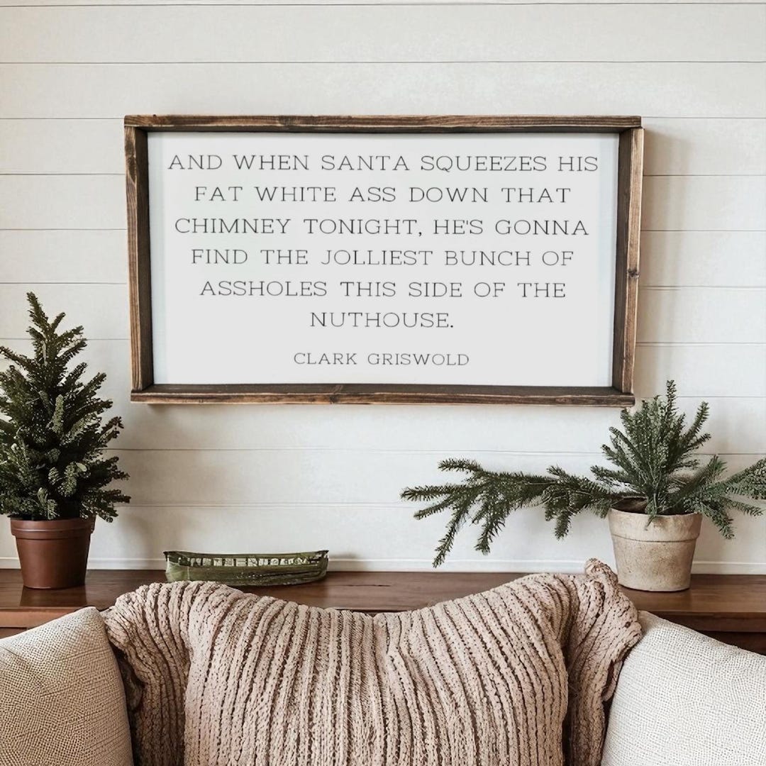 Funny Christmas Vacation Quote Sign, Rustic Holiday Decor - Etsy