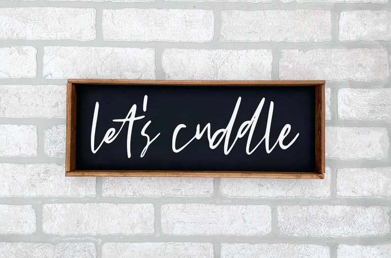 Lets Cuddle sign Wood Signs Wood Signs For Home Decor | Etsy