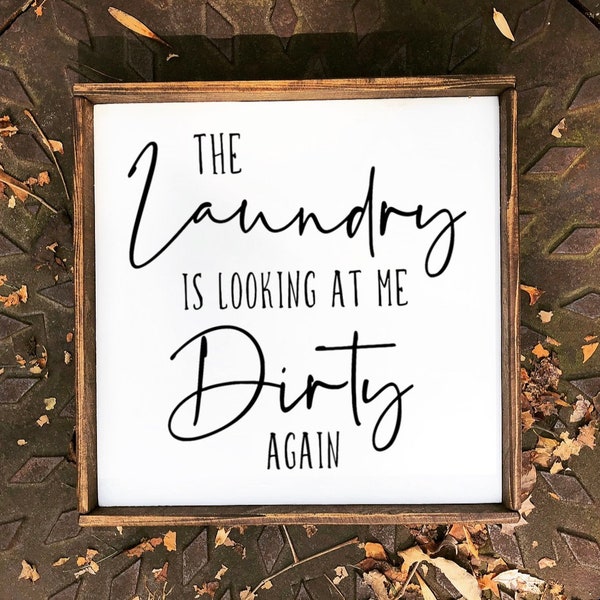 Wood Laundry Sign - Etsy