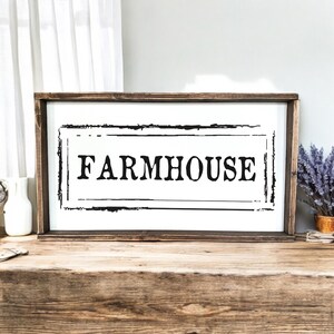 Farmhouse | Rustic Wood Sign for Home Decor | Country Charm | Farmhouse ...