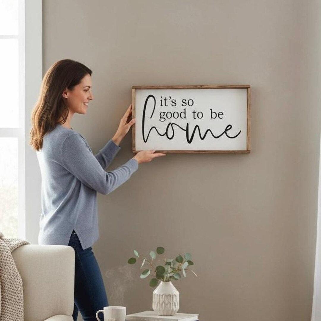 Farmhouse 'good to Be Home' Wood Sign: Rustic Welcome Decor - Etsy