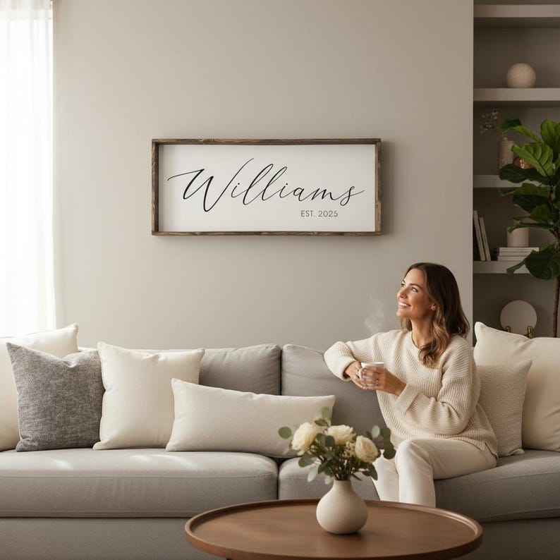 Personalized Family Name Sign | Custom Last Name Established Date ...