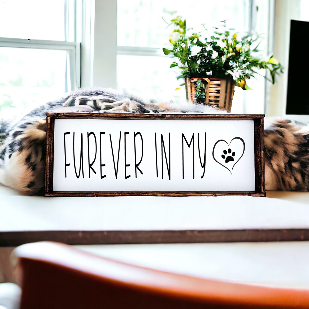 Furever in My Heart Sign Personalized Crate Sign Custom Dog Decor ...