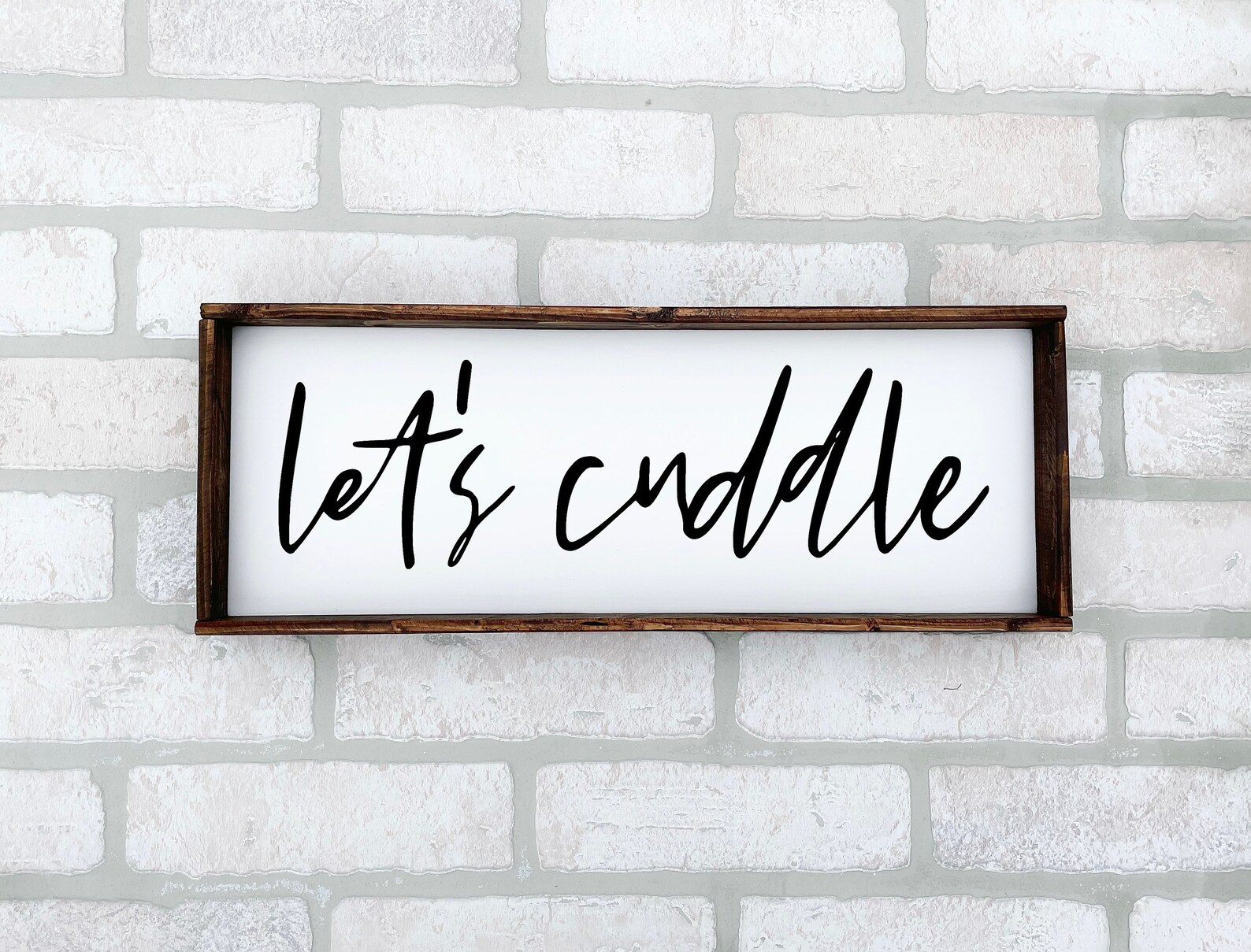 Lets Cuddle sign Wood Signs Wood Signs For Home Decor | Etsy