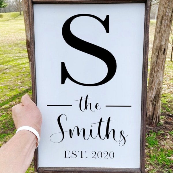 Last Name Framed - Etsy