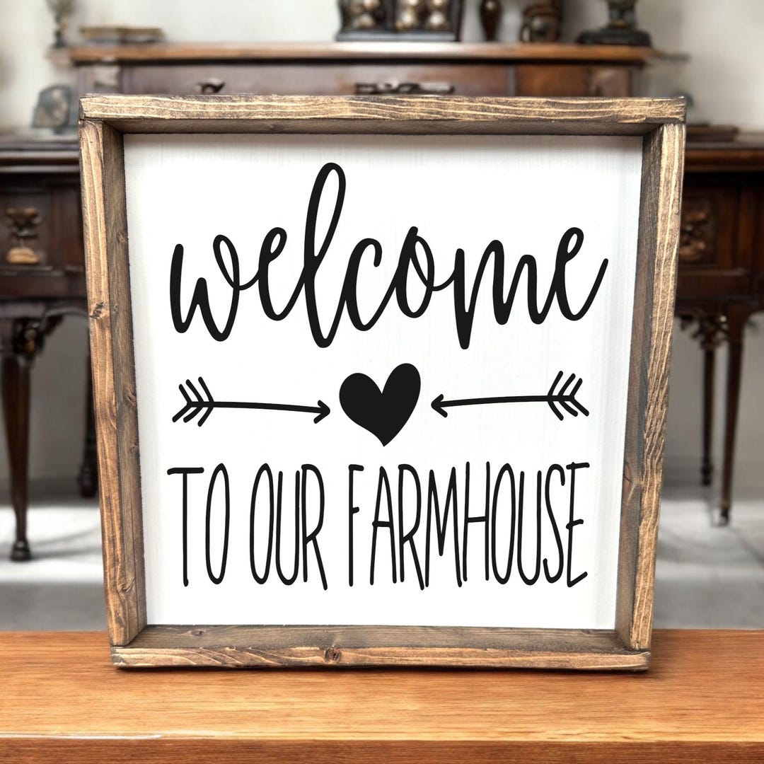 Farmhouse Home Decor | Welcome Wood Sign | Farmhouse Entryway Wood Sign ...