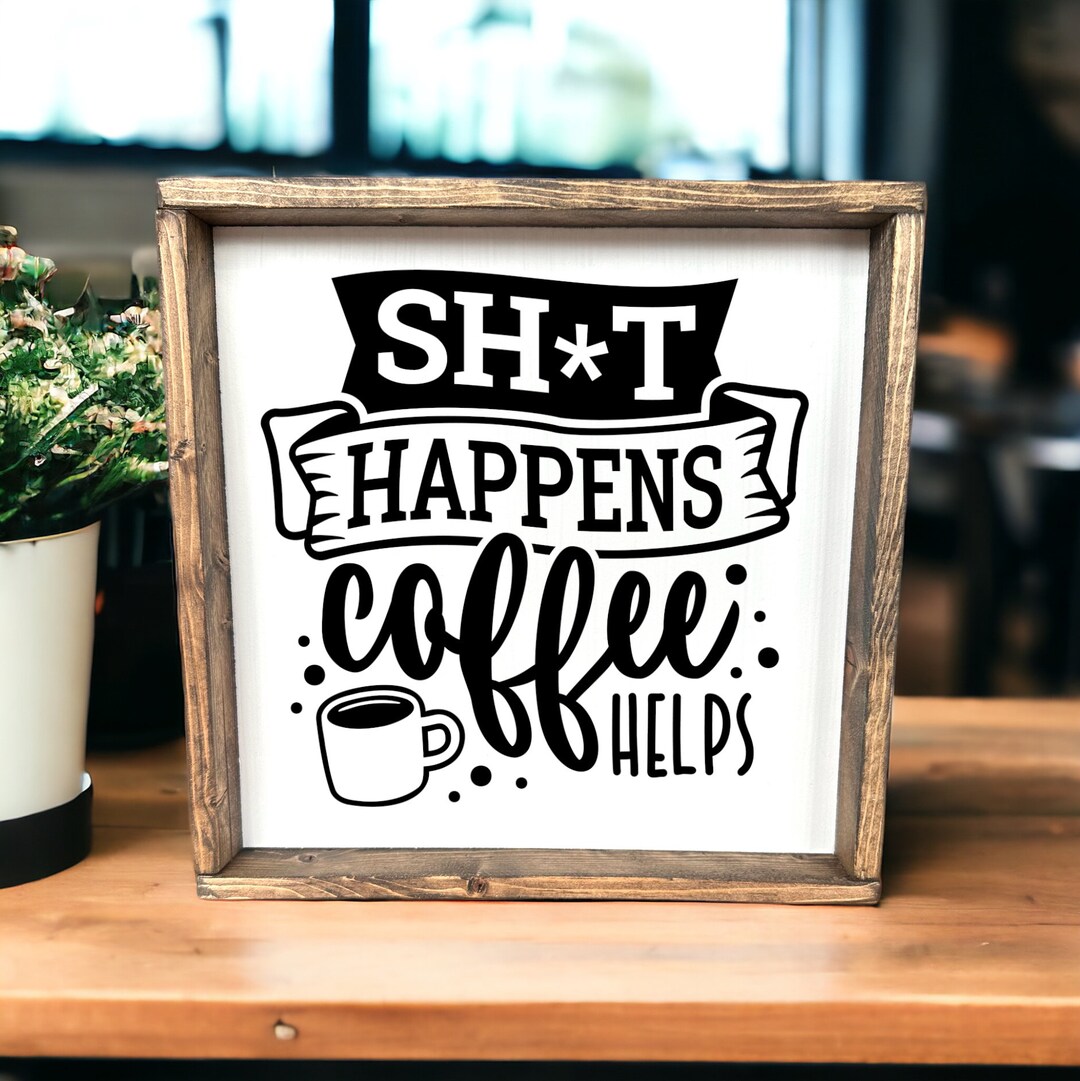 Personalized Coffee Bar Sign for Kitchen Carved Wood Sign Custom Coffee ...