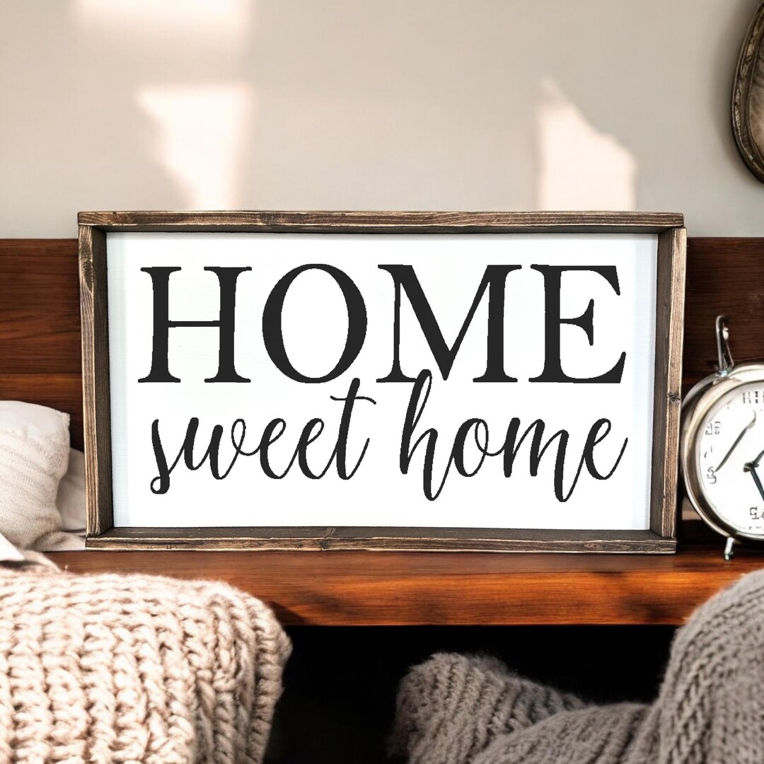 Home Sweet Home Sign Farmhouse Decor Rustic Wood Sign Rustic Wall Decor ...