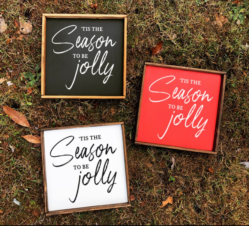 Tis The Season To Be Jolly sign Wood Sign Wood Sign For | Etsy