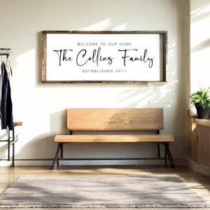 Personalized Farmhouse Welcome Sign: Custom Family Name, Established ...
