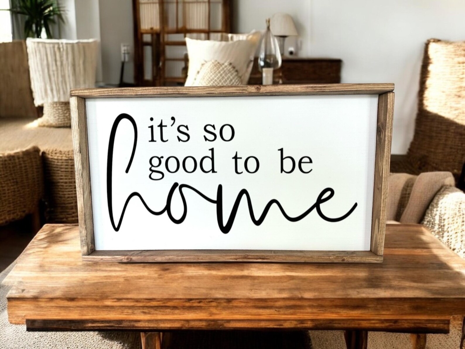 Farmhouse 'good to Be Home' Wood Sign: Rustic Welcome Decor - Etsy