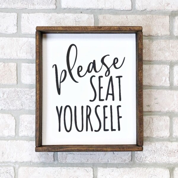 Please Seat Yourself Bathroom Sign - Etsy