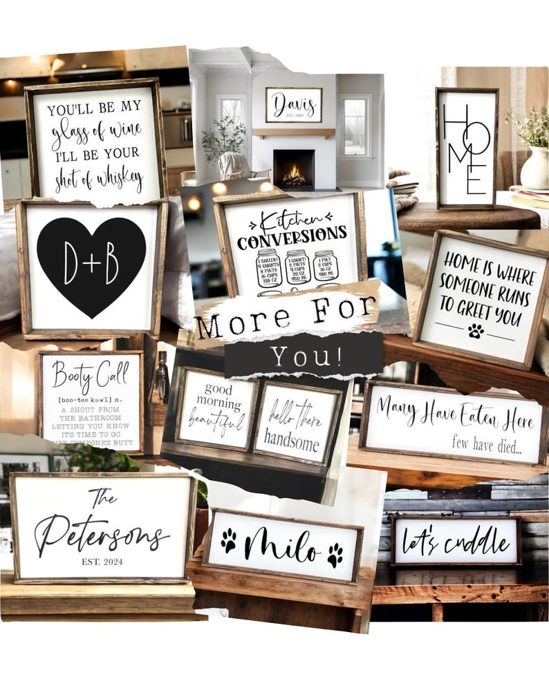 You Me and the Boys Farmhouse Wood Sign: Rustic Family Decor - Etsy