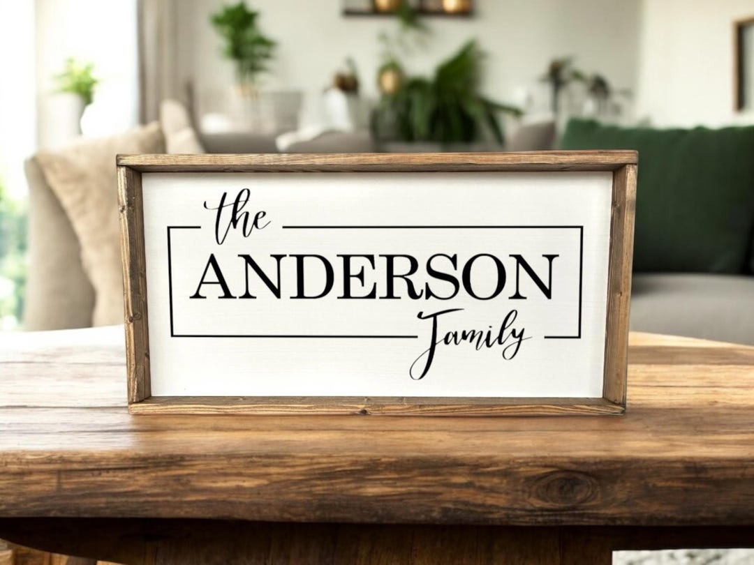 Personalized Farmhouse Last Name Sign: Rustic Family Wood Decor - Etsy