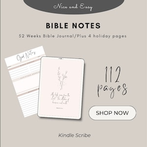 Kindle Scribe Template/52 Week Bible Notes/journal - Etsy