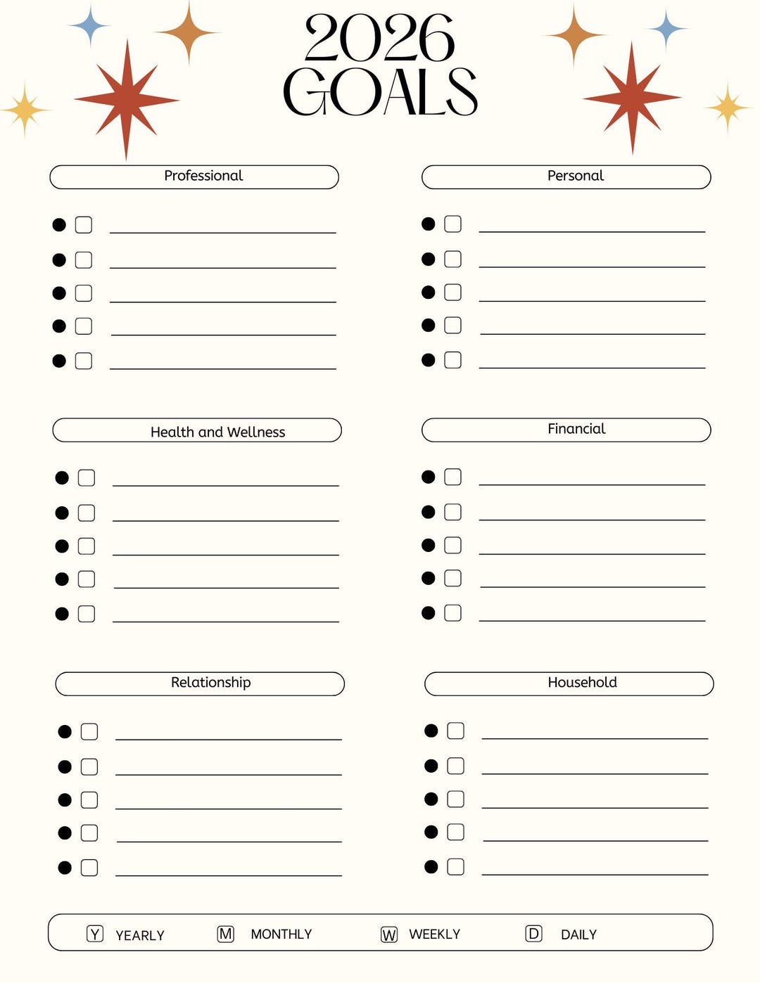 2026, Goal Action Plan, Goals, Planning, Organization - Etsy