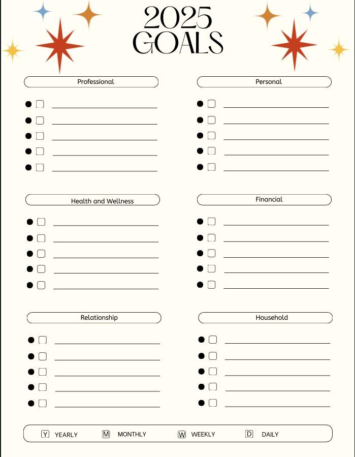 Goal Planner, 2025 Goals, Organization, Templates - Etsy