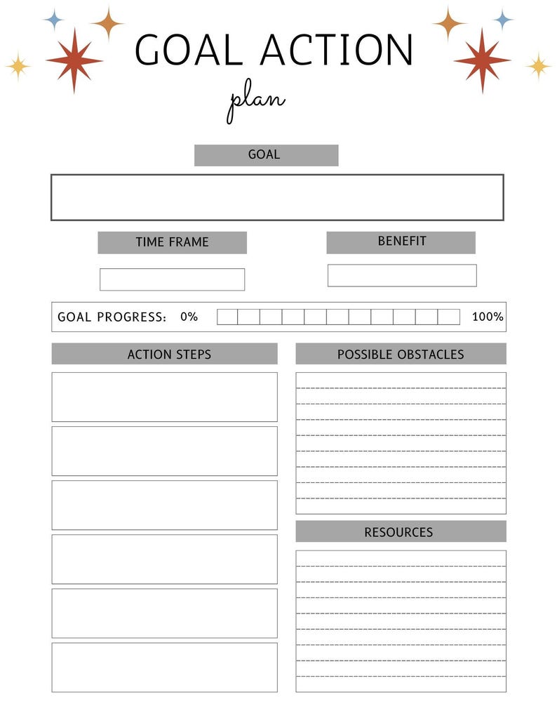 2026, Goal Action Plan, Goals, Planning, Organization, Journaling - Etsy