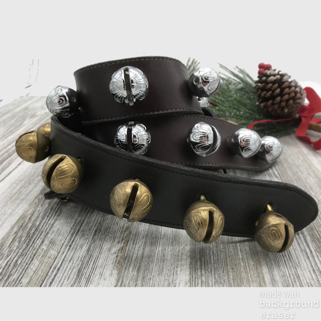 12 Authentic Solid Brass Seigh Bells,brass/silver Bells,black/brown ...