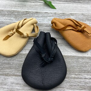 Deerskin Pouch, Small Leather Drawstring Pouch, 4.5-inch X 3.5-inch ...