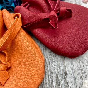Deerskin Pouch, Small Leather Drawstring Pouch, 4.5-inch X 3.5-inch ...