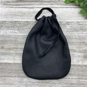 Deerskin Pouch, Large Leather Drawstring Pouch 9-inch X 6.25-inch ...