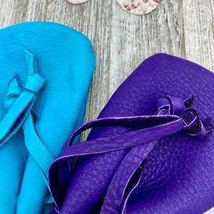 Deerskin Pouch, Small Leather Drawstring Pouch, 4.5-inch X 3.5-inch ...