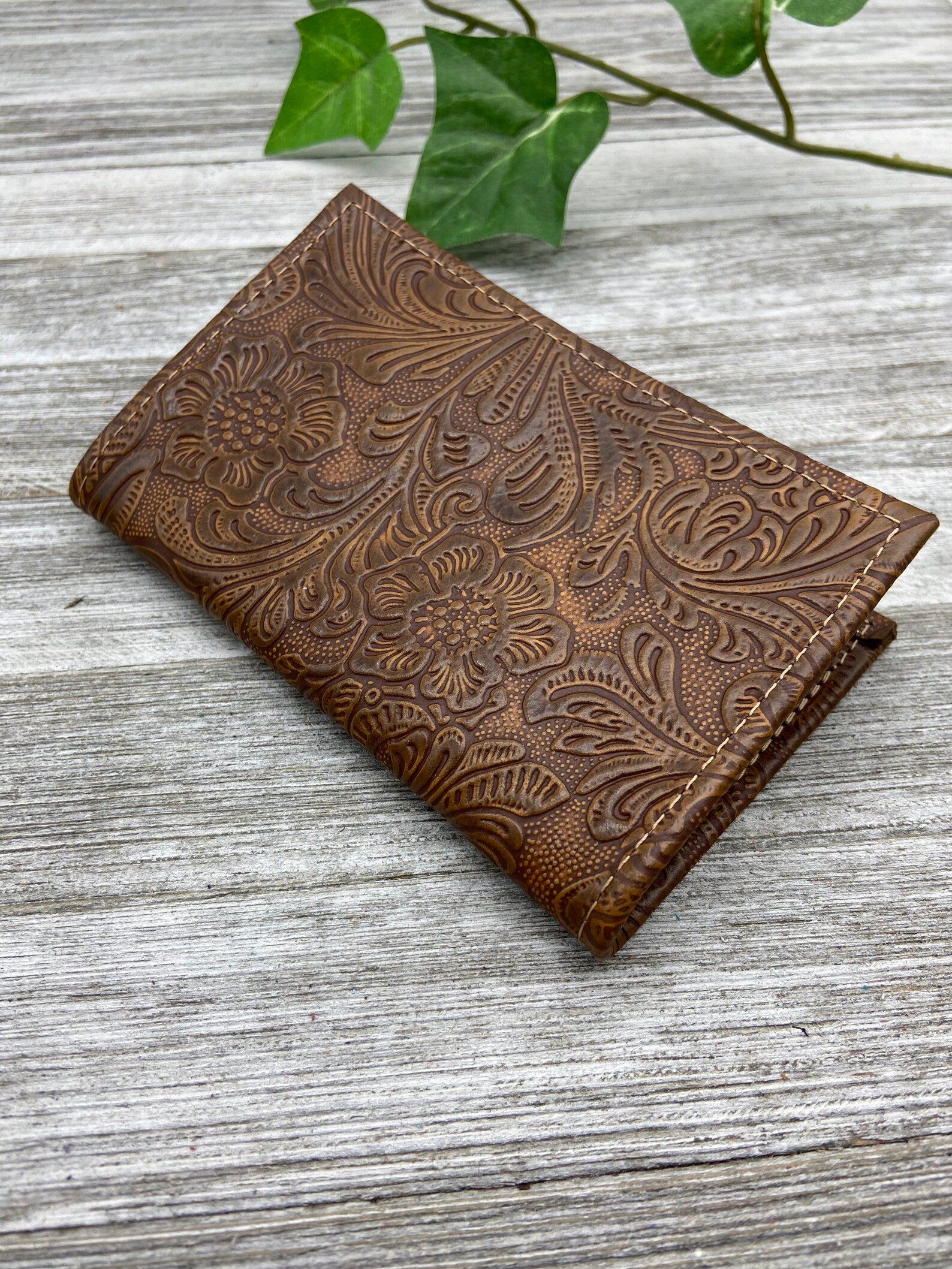 Leather Notepad, Mini Memo Pad, Mini Leather Journal, Refillable, Brown ...