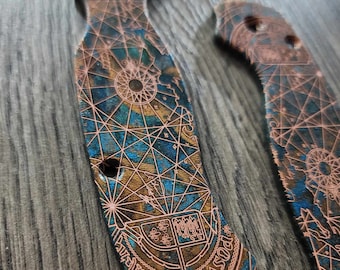 Shipwrecked Patina Spyderco Smock Copper Scales - KNIFE NOT INCLUDED ...