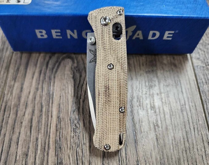 MINI Bugout Crossfade - Micarta Scales - Natural Canvas - Flytanium ...