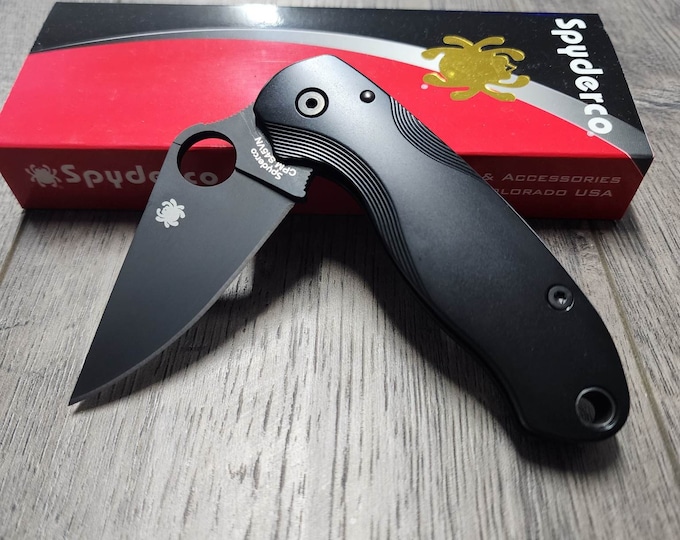 PM3 Lotus Titanium Scales for Spyderco Paramilitary 3 Black DLC Coating ...