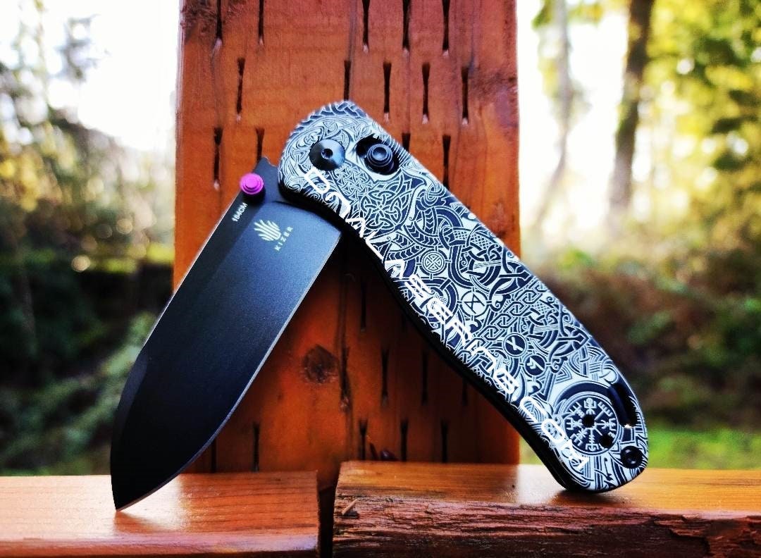 Viking Runes - Celtic Knots - Fiber Laser Engraved - Kizer Drop Bear ...