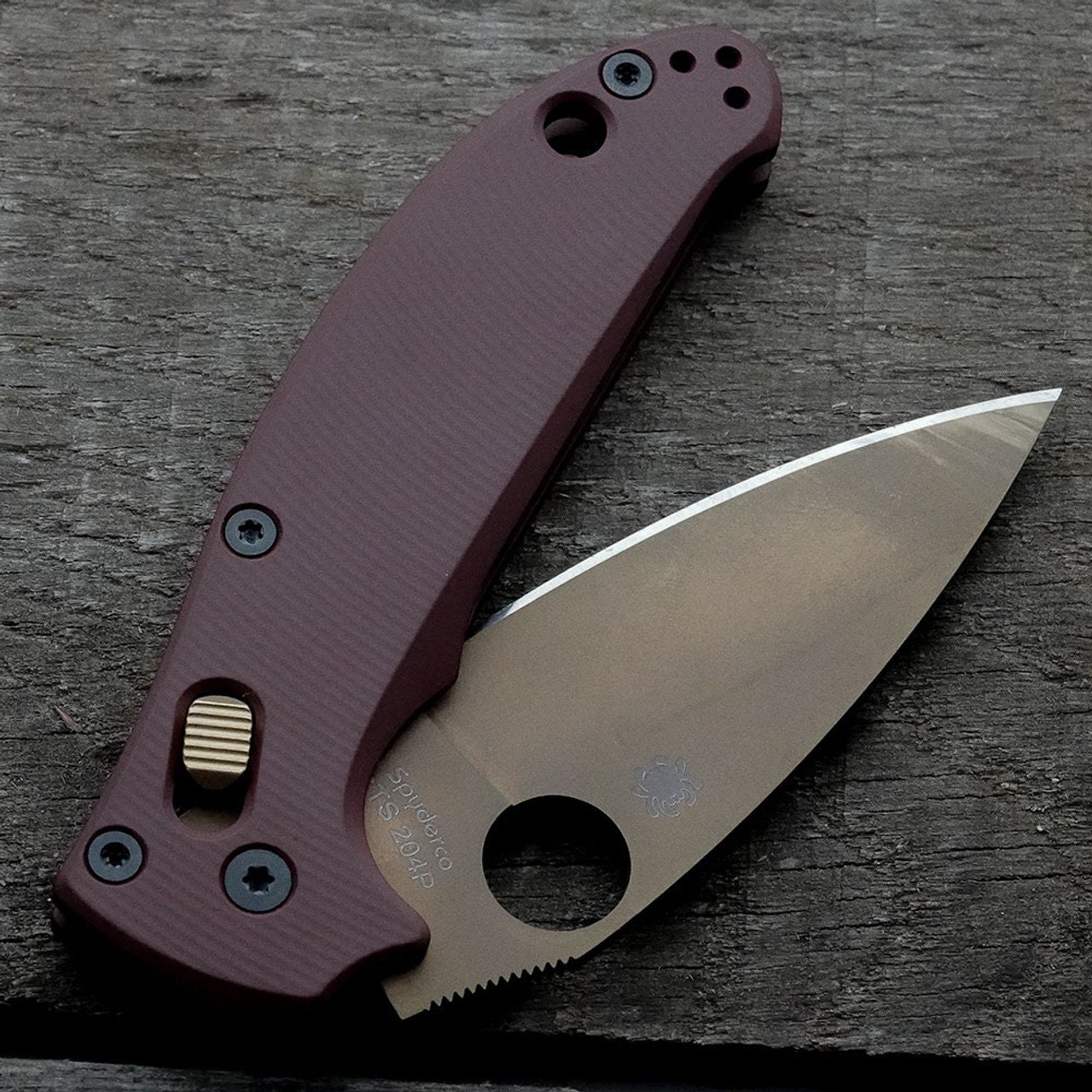Spyderco Manix 2 Scales Agent Series Linerless Cerakote Brick Red Knife ...