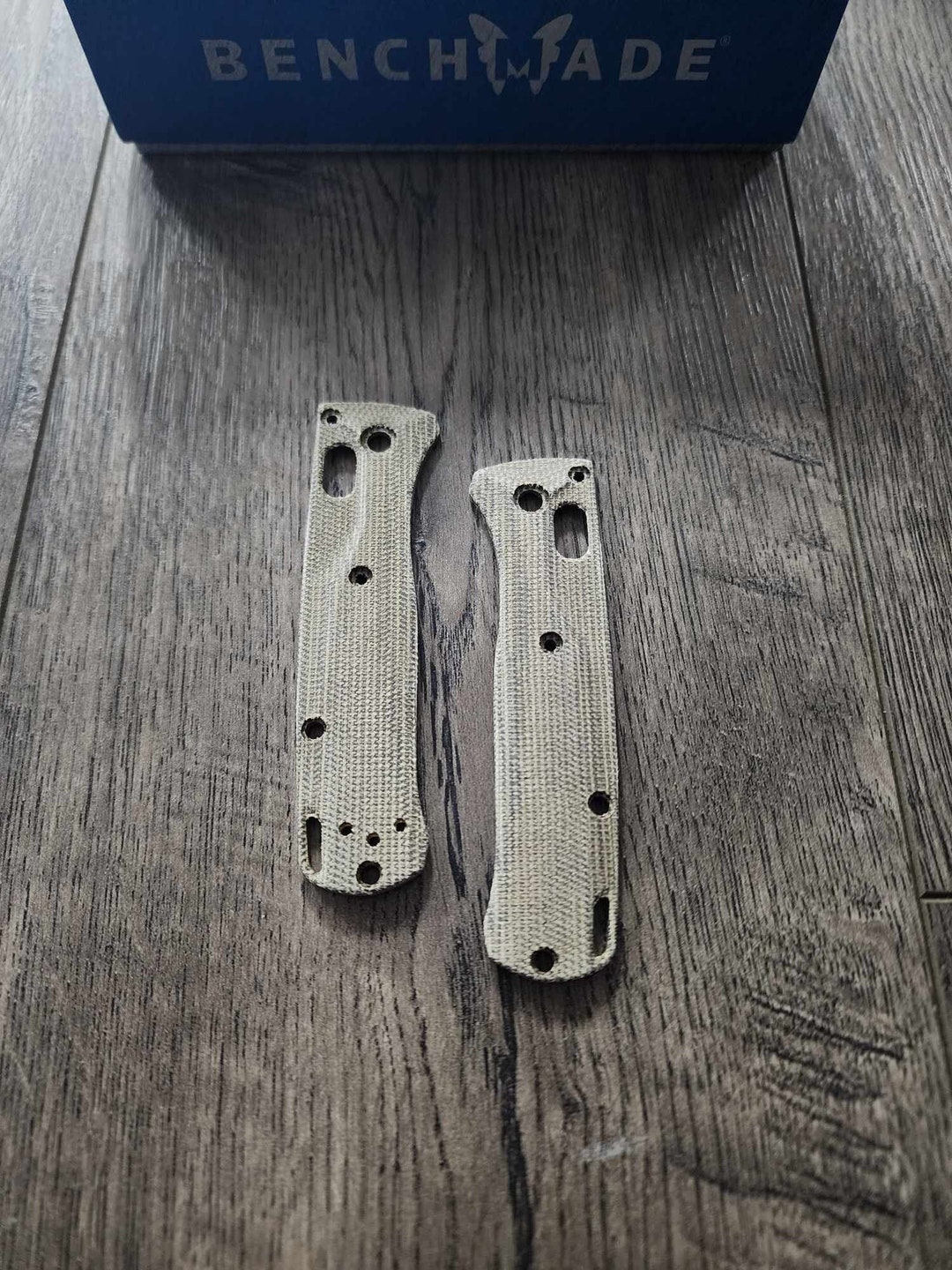 MINI Bugout Crossfade - Micarta Scales - Green Canvas - Flytanium Gear ...