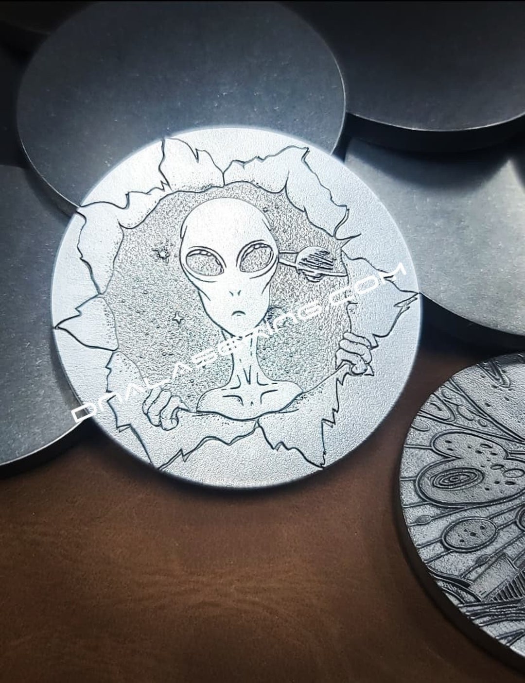 Alien Outer Limits - Deep Laser Engraved Stainless Steel Coin ...