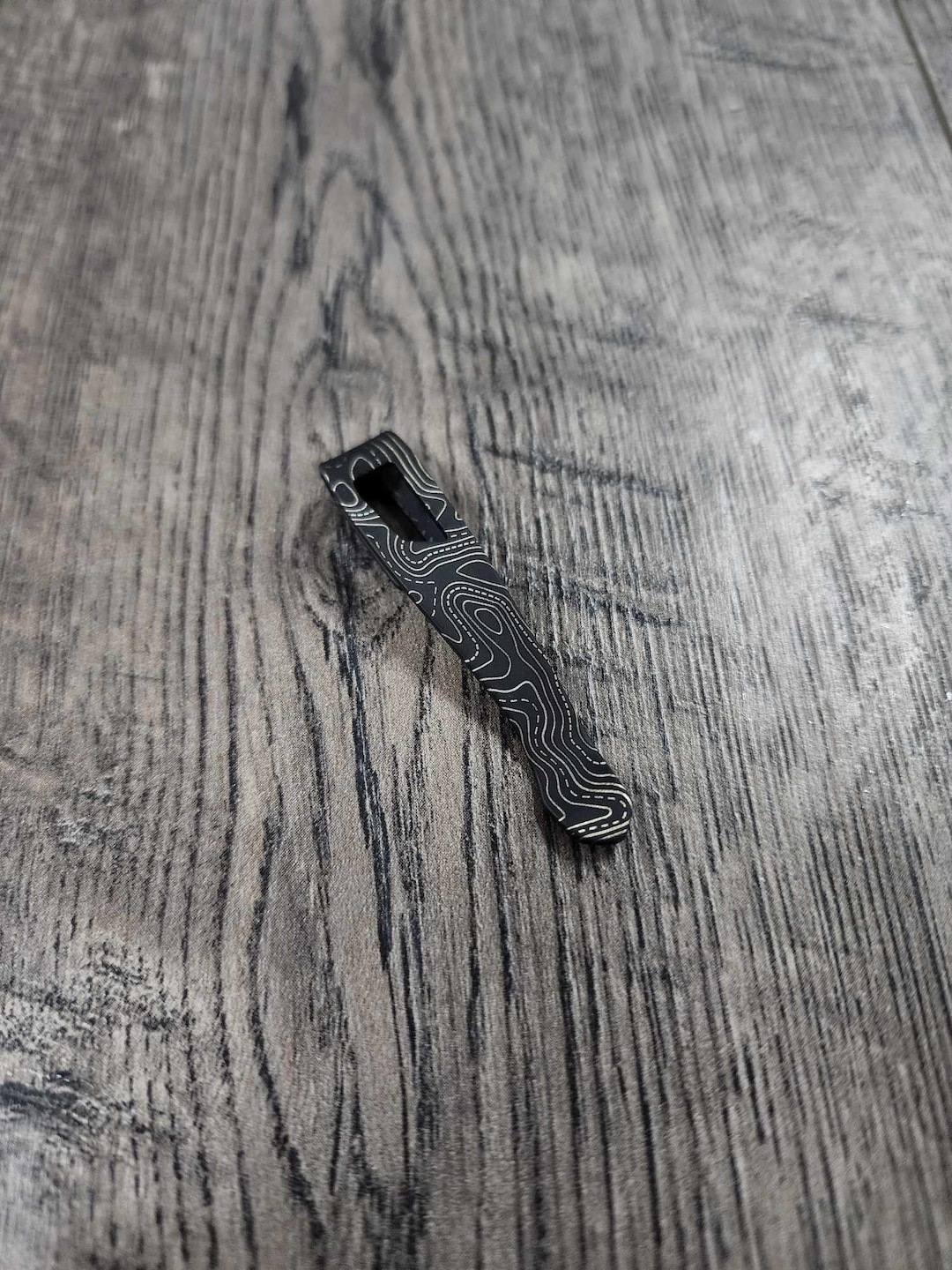 Microtech MSI Clip - Topographic Map - Laser Engraved Titanium - Deep ...