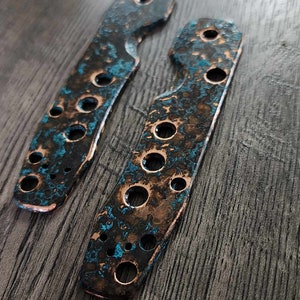 Shipwrecked Patina Spyderco Smock Copper Scales - KNIFE NOT INCLUDED ...