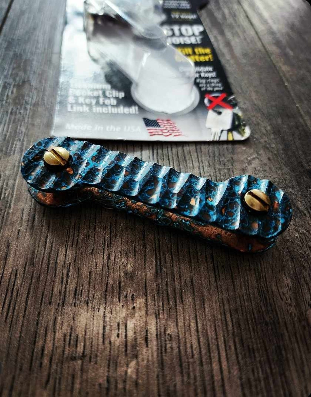 Shipwrecked Copper Keybar - EDC Keybar - Forced Shipwrecked Patina - Etsy