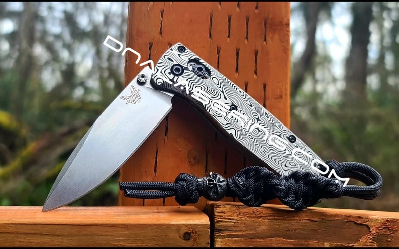 Damascus Pattern Benchmade Bugout Deep Laser Engraved - Etsy