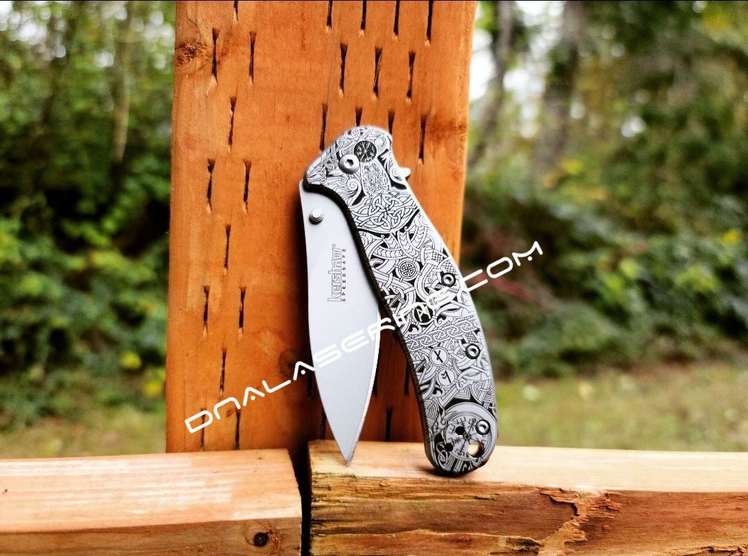 Viking Runes Nordic Runes Celtic Kershaw Zing Fiber Laser Engraved ...