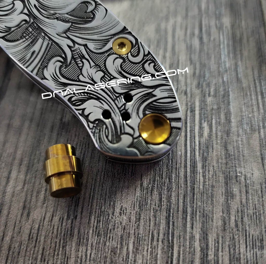 Spyderco Para Military 2 or Para 3 custom Lanyard Plug Titanium Bronze ...