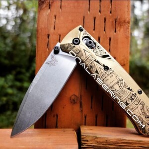 Aztec Calendar - Benchmade Bugout Crossfade - Deep Laser Engraved ...