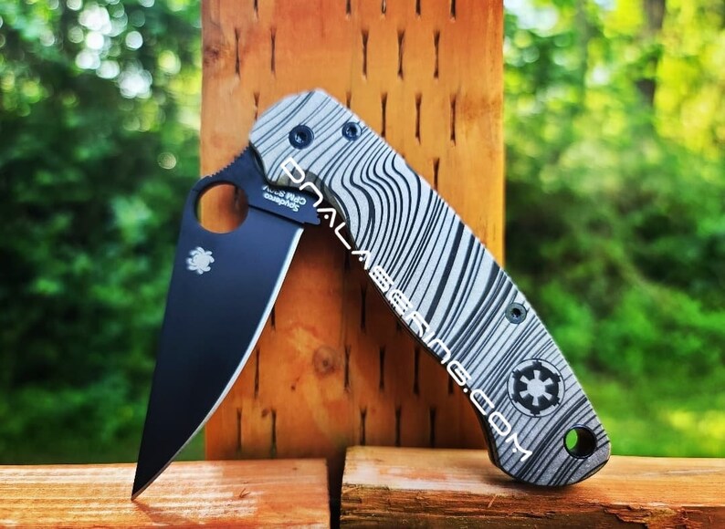 Beskar Ingot Spyderco PM2 TI Fiber Laser Deep Engraved - Etsy
