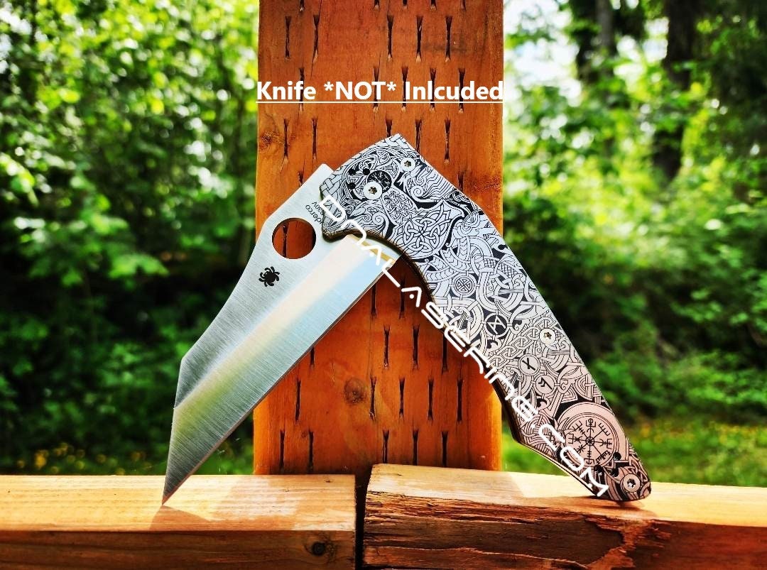 Nordic/viking Runes - Celtic - Spyderco Yojumbo - Deep Laser Engraved ...