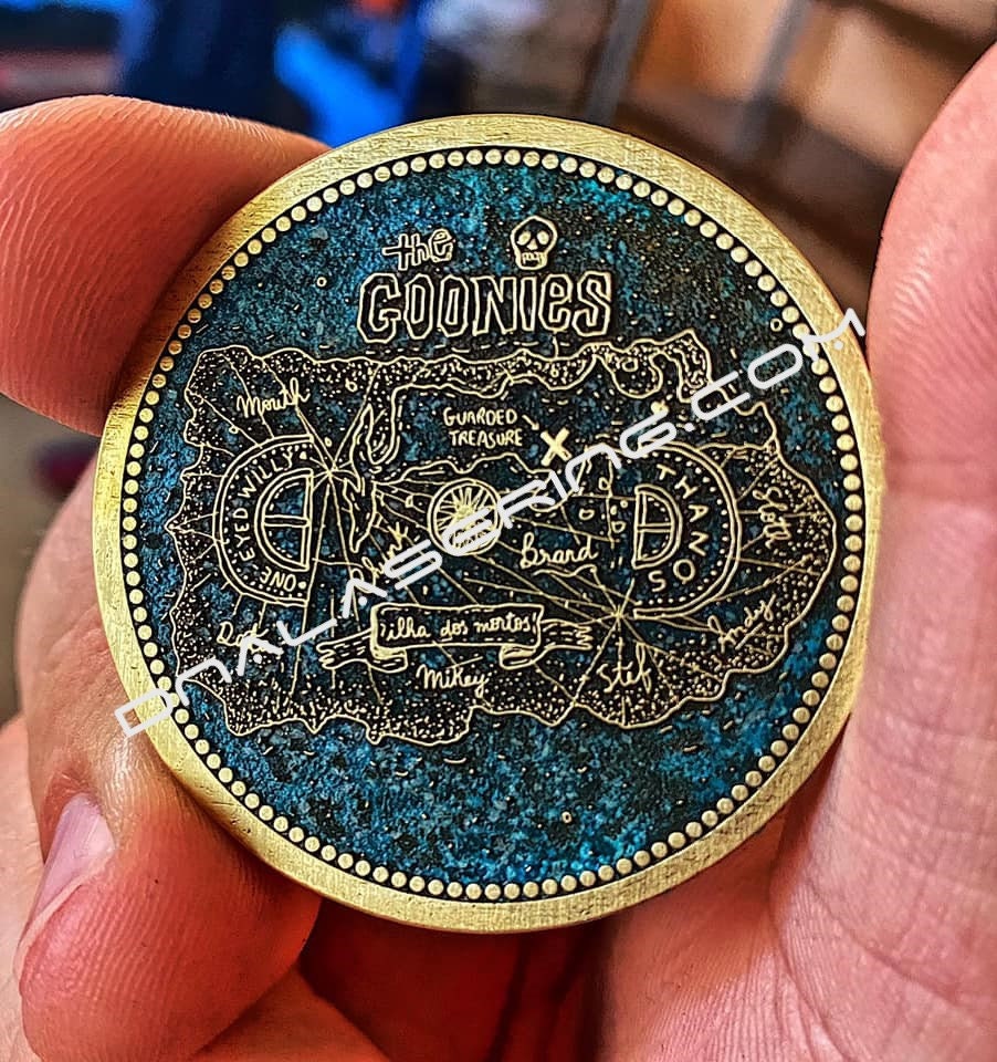 Goonies Doubloon Deep Laser Engraved Brass Coin Polished | Etsy