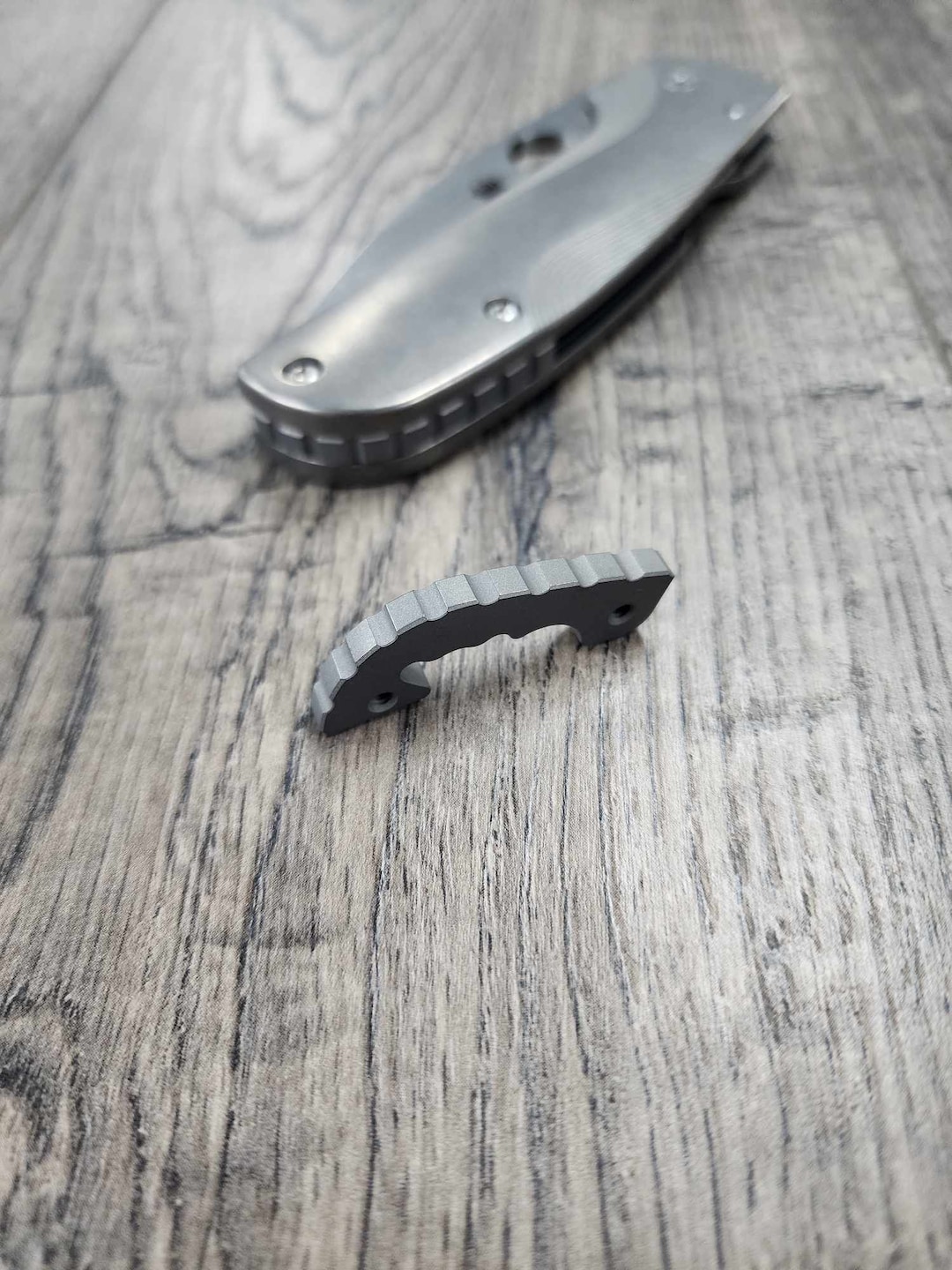 Titanium Backspacer for Spyderco Shaman - Stonewash - Knife NOT ...